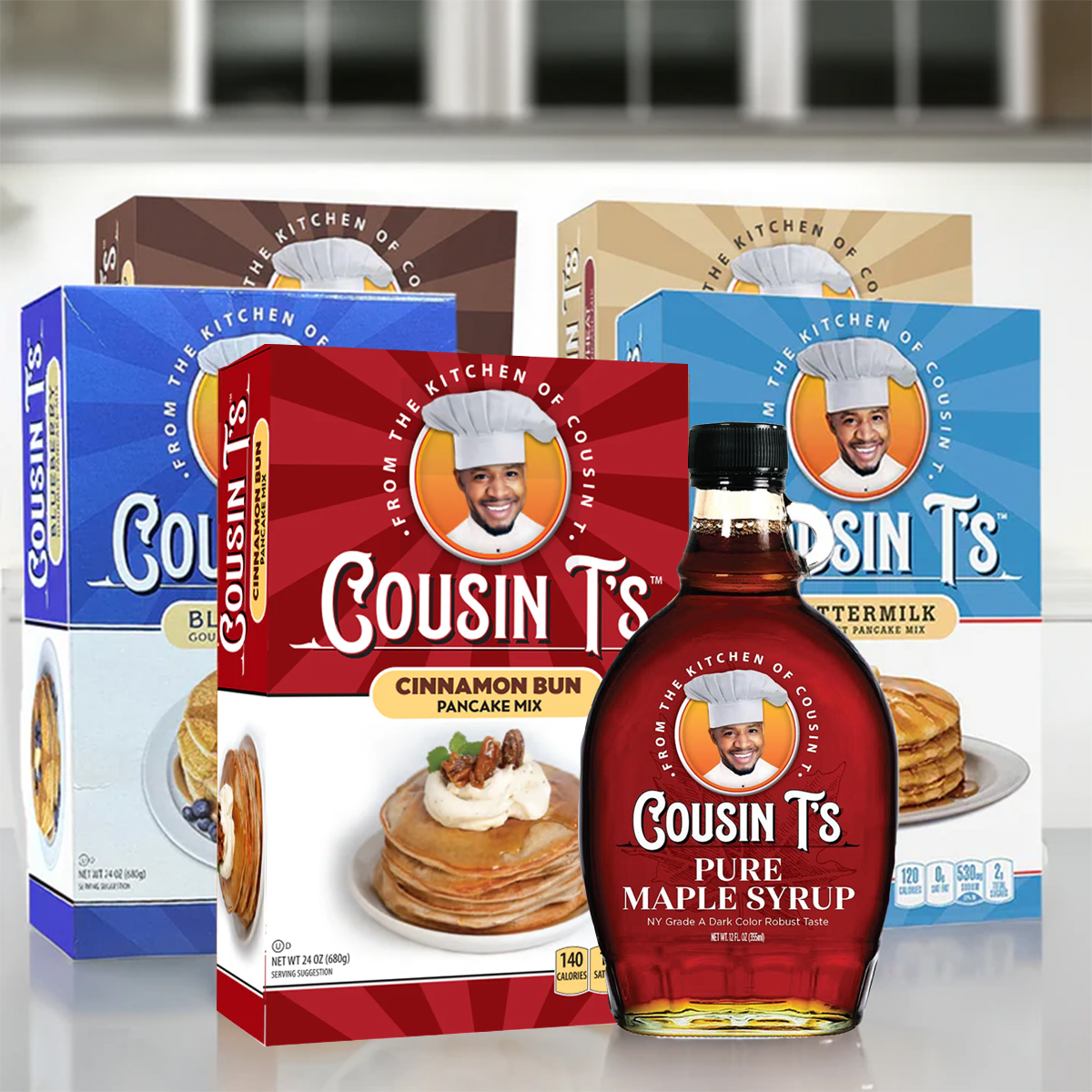 Cousin T's Maple Syrup & Pancake Mix Variety Pack Bundle